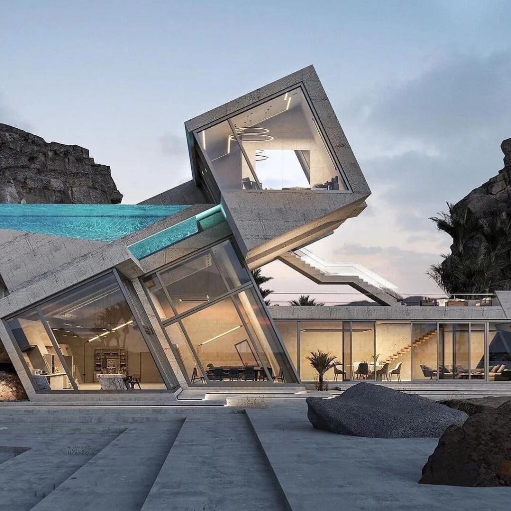 Artistic Angular Home Design Concept: Exploring Angles and Lines