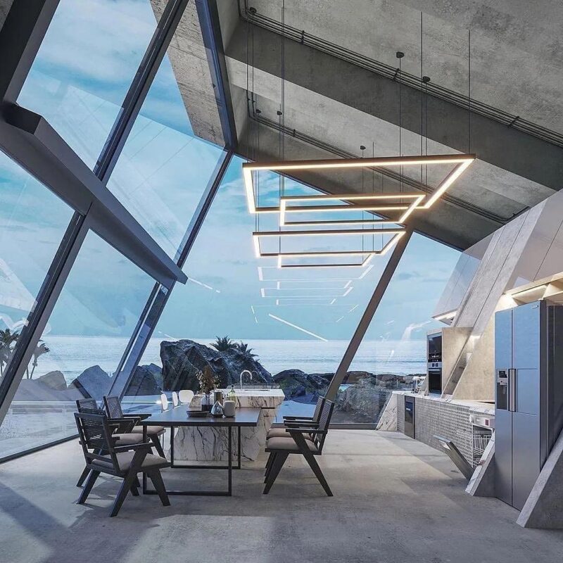 Artistic Angular Home Design Concept: Exploring Angles and Lines