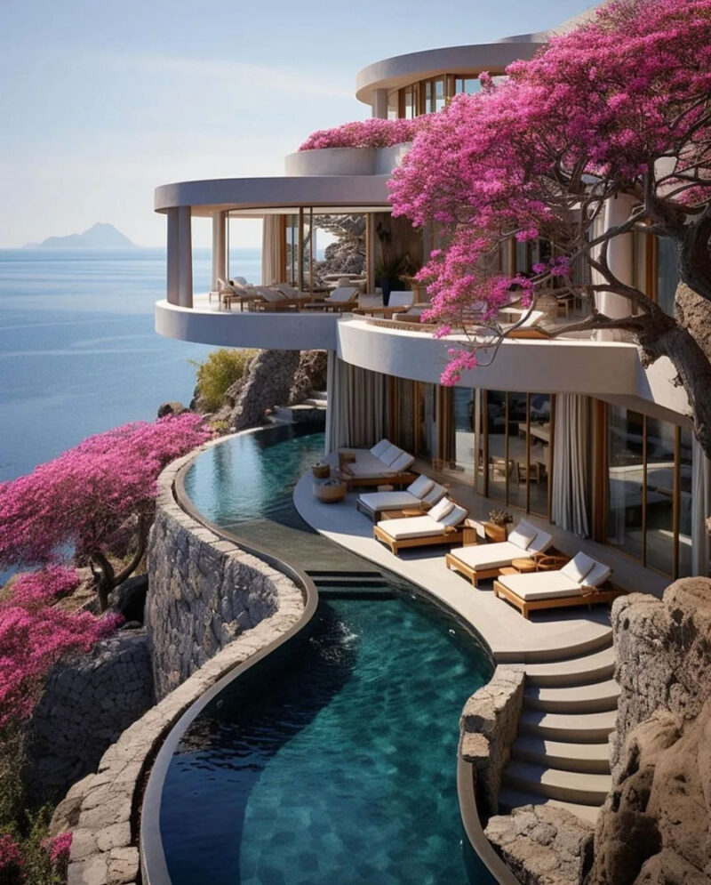 Enchanting Cliffside Coastal Home Overlooking the Ocean