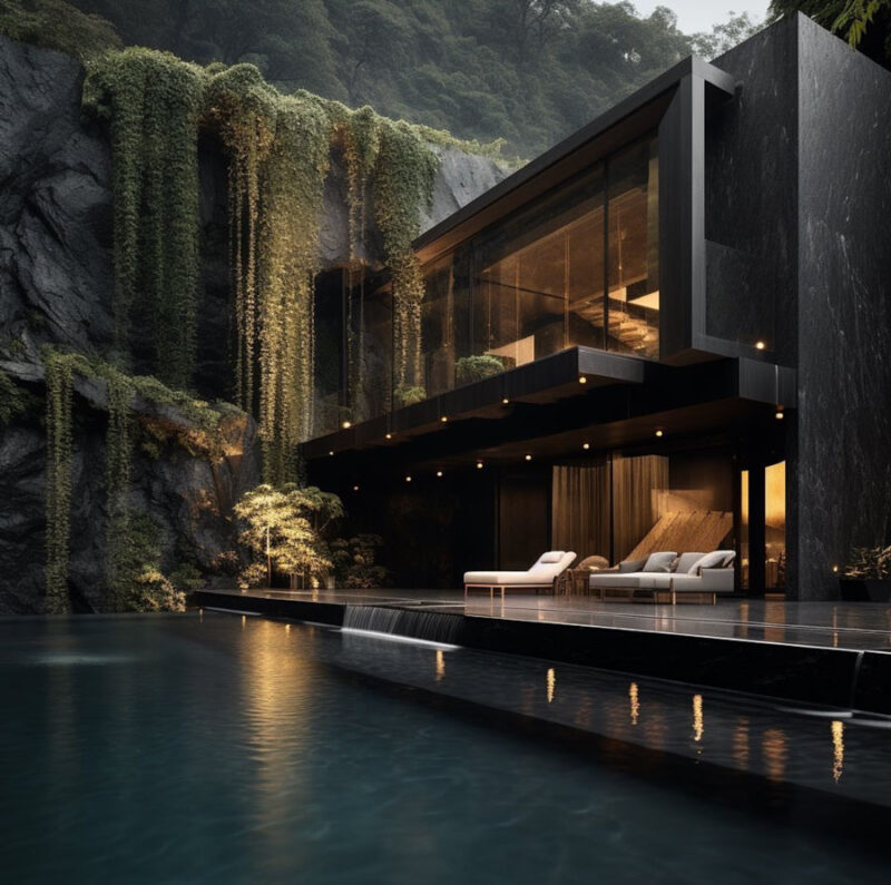 Enchanting Jungle Home Retreat: Cliffside Luxury Concept