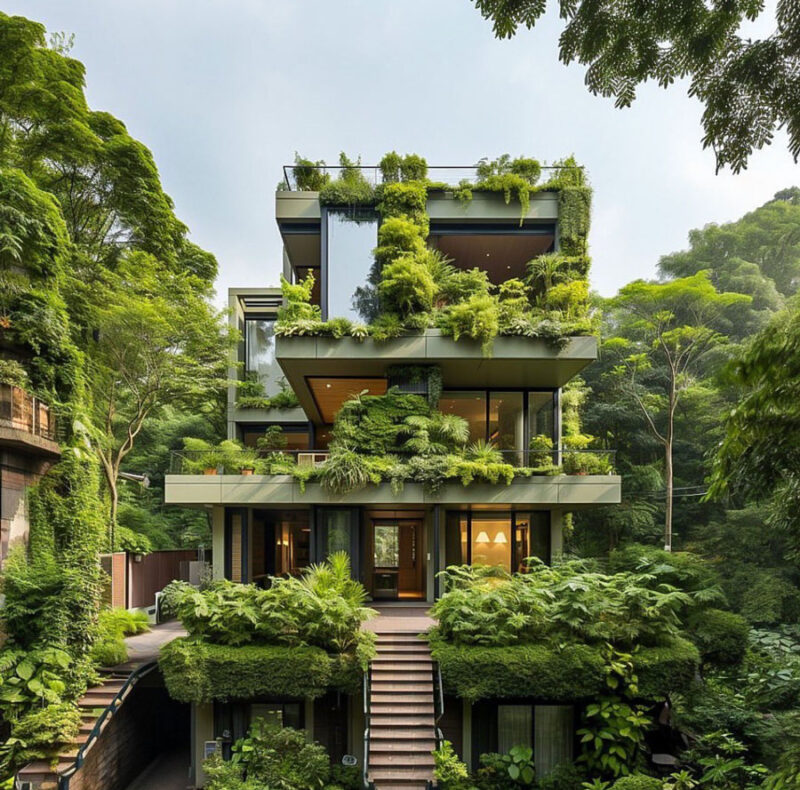 Ai-Generated Rainforest Home Design: Embrace Nature's Abode