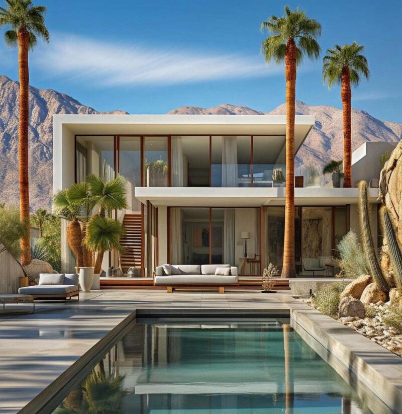 Palm Springs Home Design Concept: A Calm Oasis