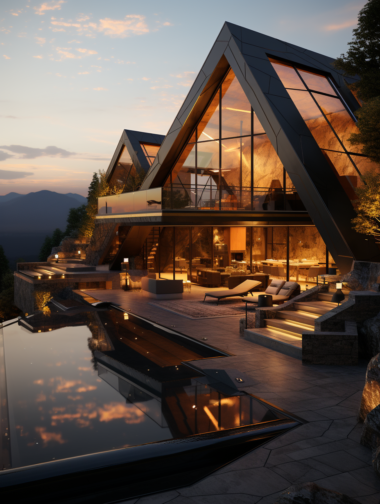 Home of the Future: AI-Generated Futuristic Modern Home